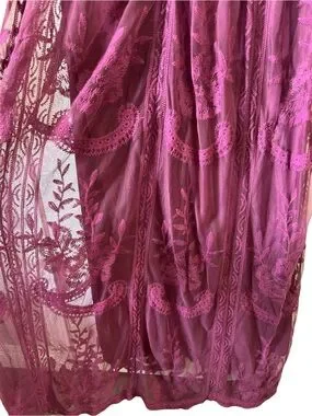 Pinkblush | Dresses | Pink Blush Boho Lace Overlay Embroidered Sheer ...